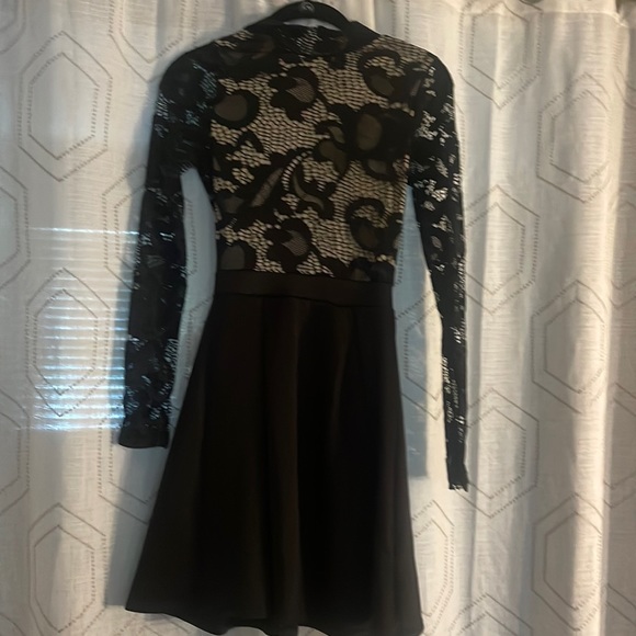 JESIA | Dresses | Jesia Girls S Black Dress Wbeige Lining Lace On Top 2 ...